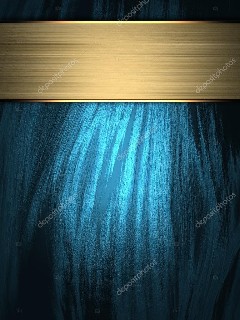 Blue background with a gold nameplate for writing. Stock Photo by ...
