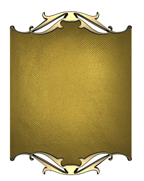 Nameplate with a gold pattern texture of sand and black ribbon. Design ...