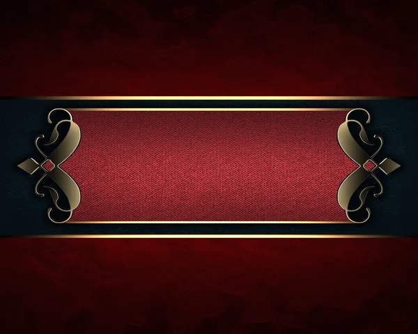 Red texture of a red name plate with gold patterns on the edges Stock ...