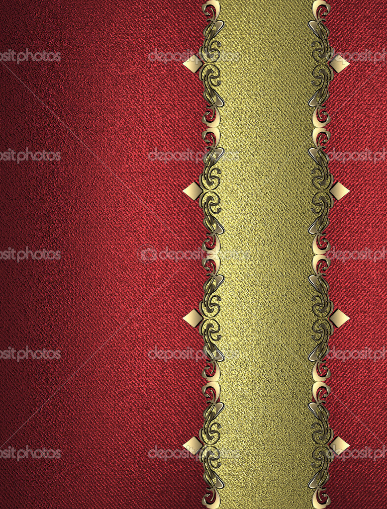 Red background with a nameplate with a pattern on the edges — Stock ...