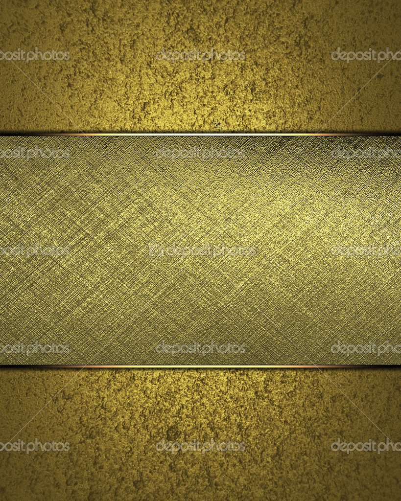 Gold Background with gold plate and a beautiful gold trim Stock Photo ...