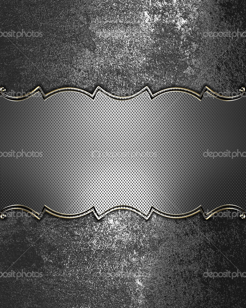 Grunge iron Texture with iron nameplate and gold trim Stock Photo by ...