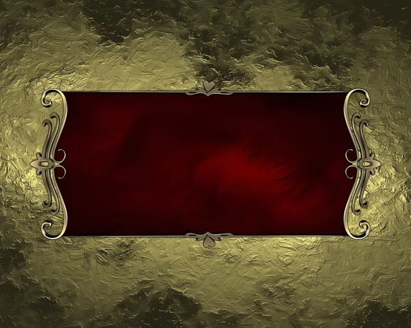 Red texture of a red name plate with gold patterns on the edges Stock ...