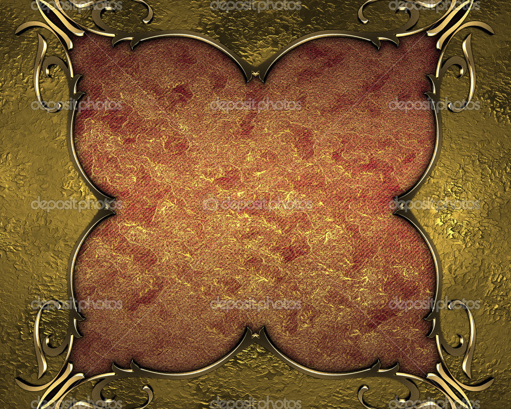 Elegant gold frame with gold pattern and texture in the middle of the ...