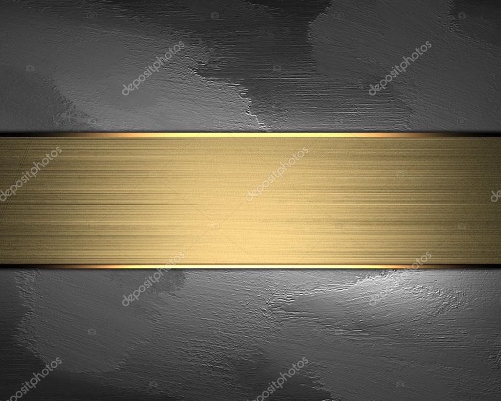 Metal texture with gold nameplate — Stock Photo © SWEviL #38701541