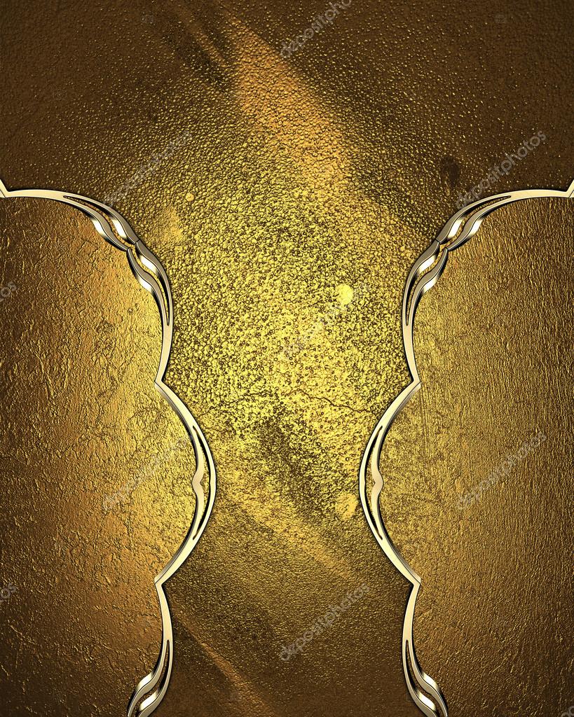 Beautiful golden background with gold edged with gold trim. Template ...