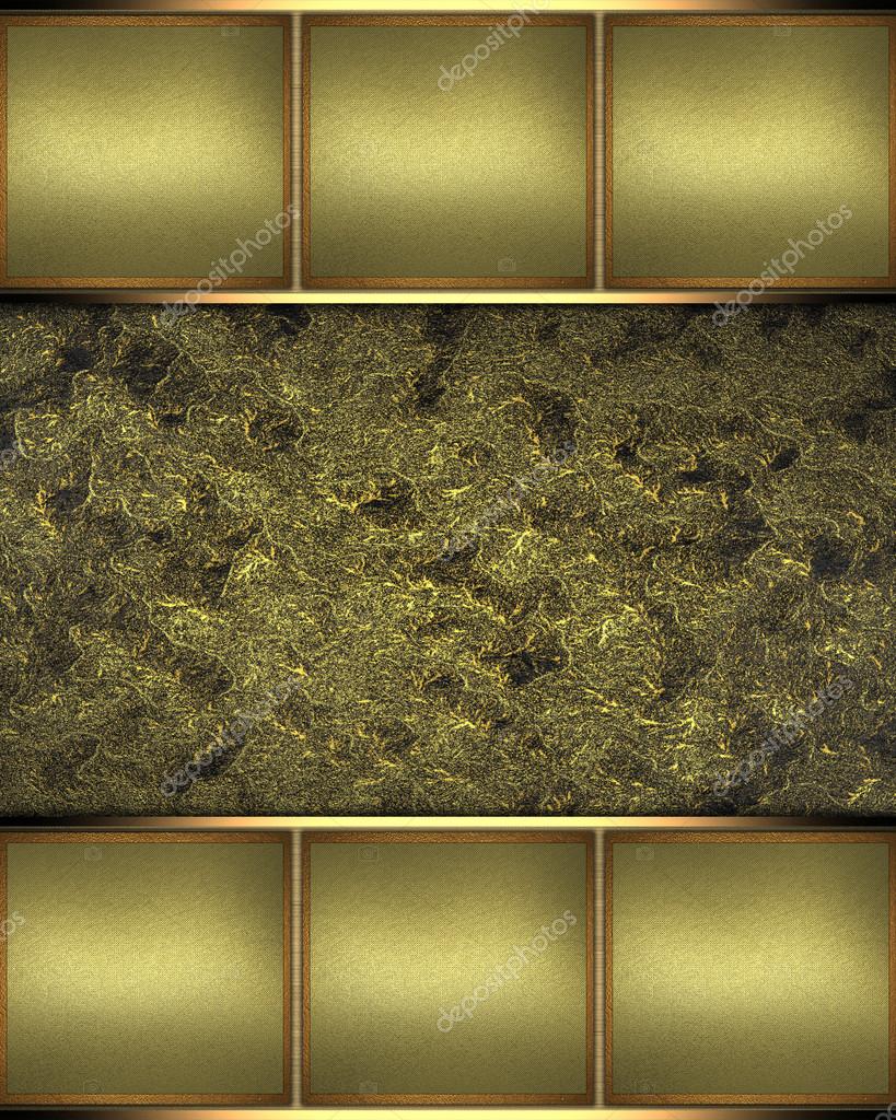 Gold background with elegant gold stripe for text on edges. Stock Photo ...