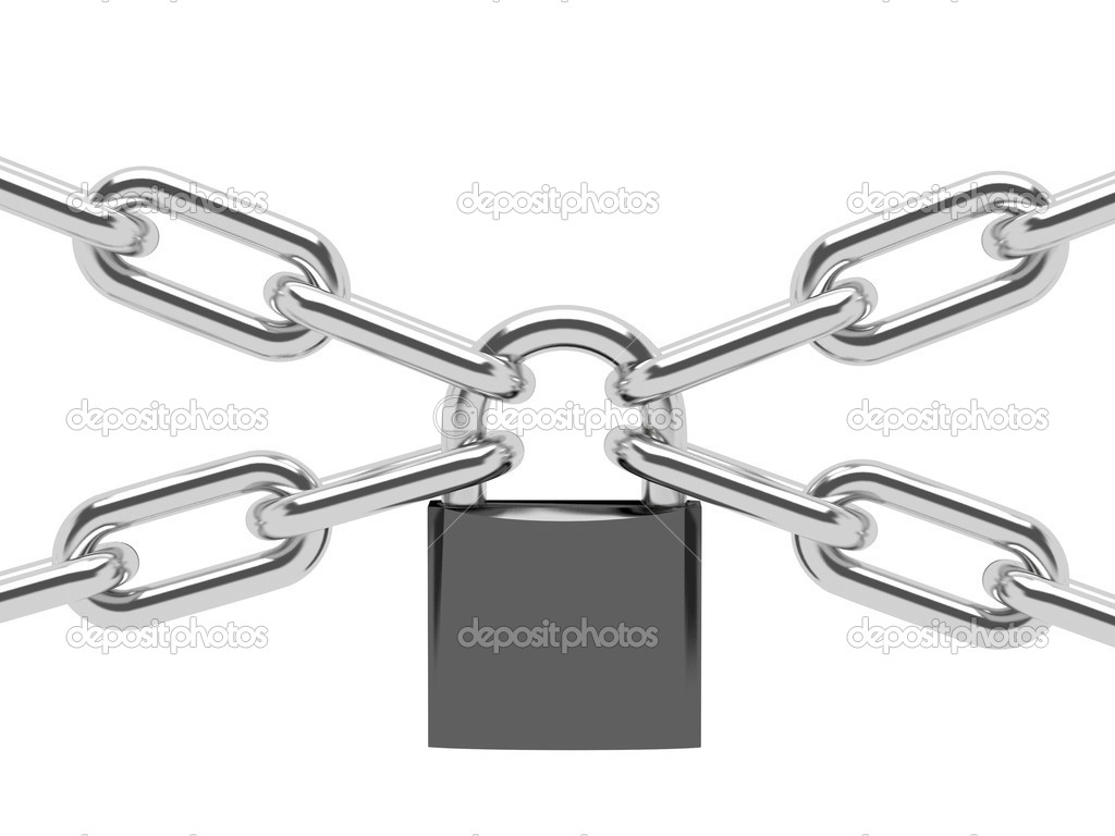 Chain and lock. Padlock — Stock Photo © SWEviL #38744009