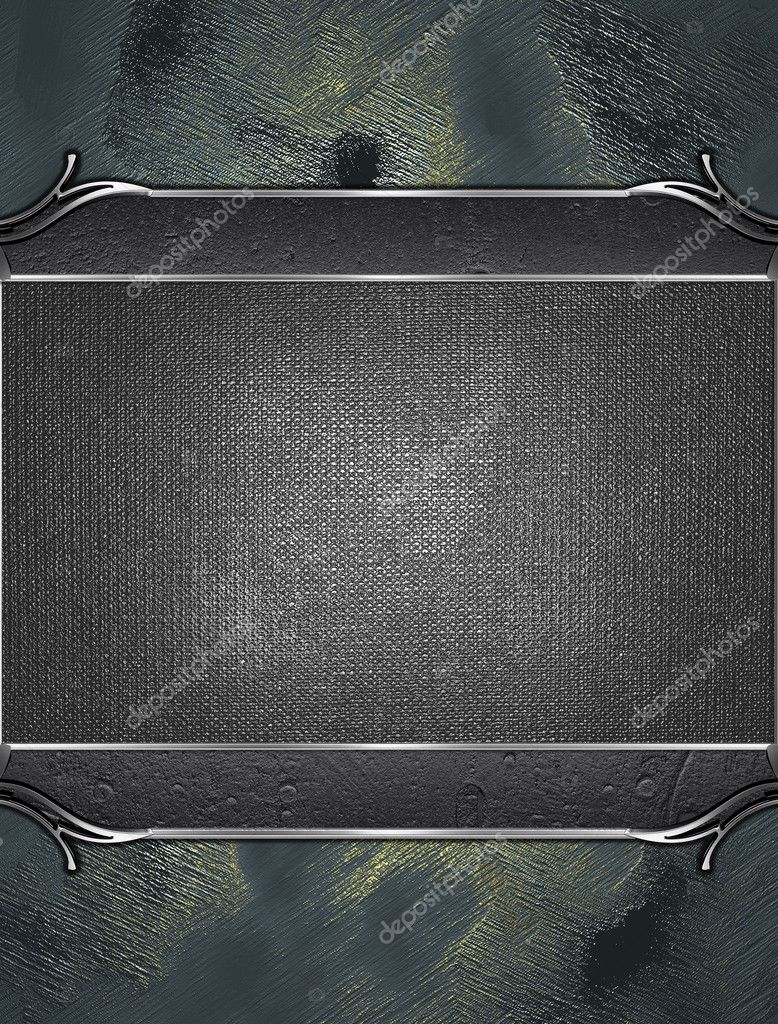 Blue metallic background with iron plate. Design template — Stock Photo ...