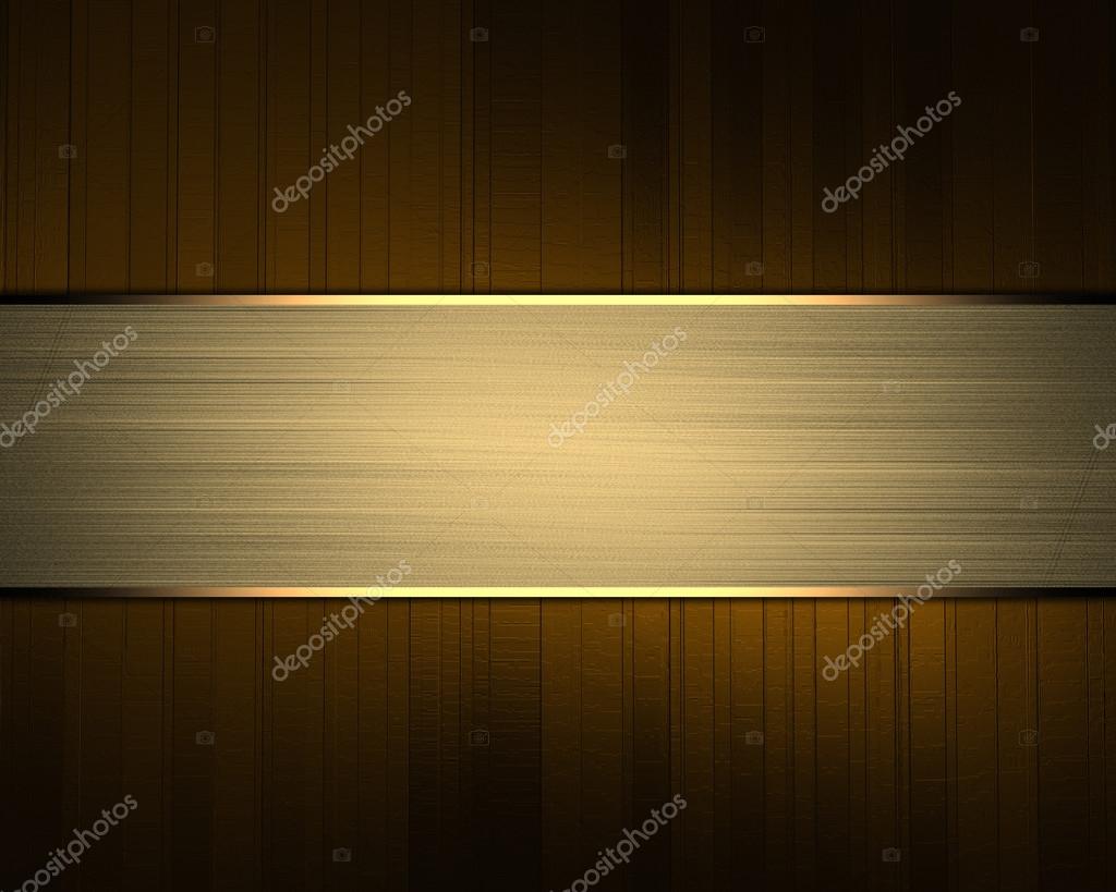 Brown background with gold ribbon/ element. Element of design. Stock ...