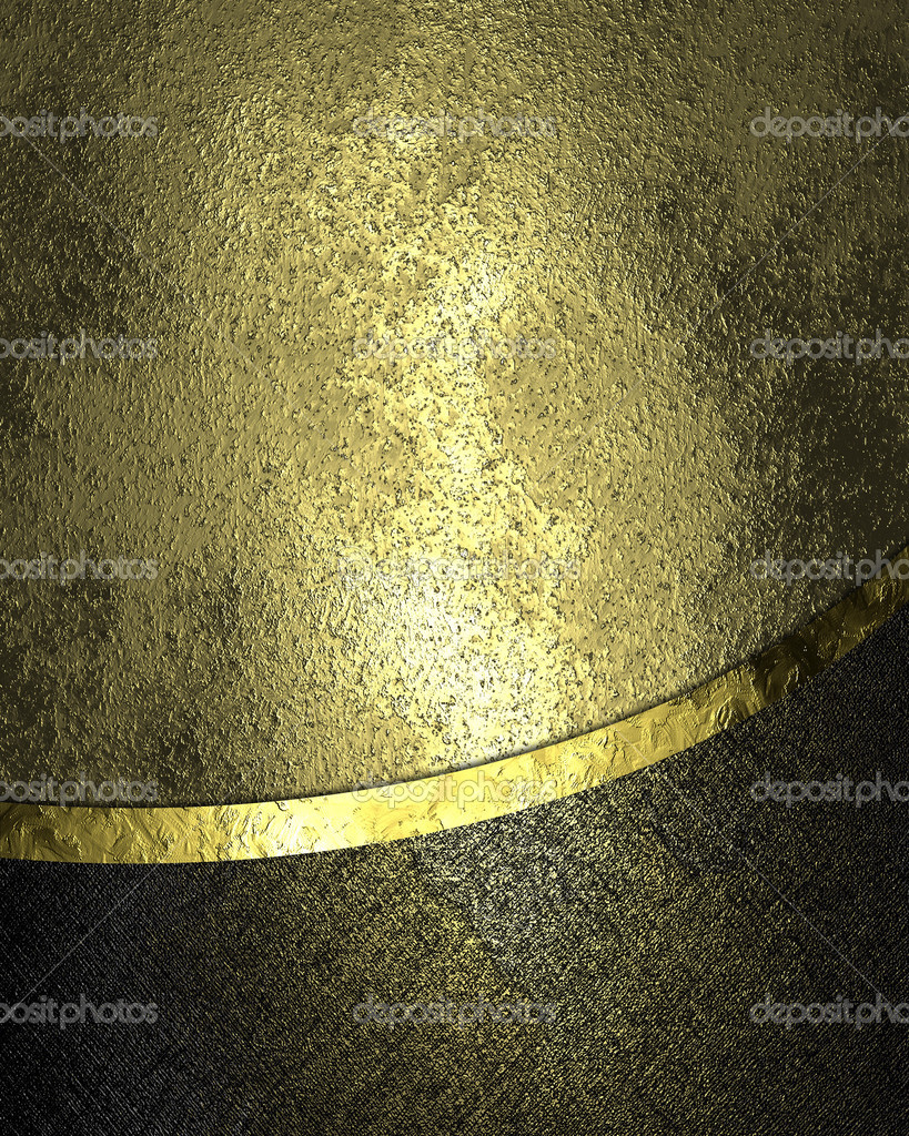 Grunge gold background with black edge and gold ribbon. Stock Photo by ...