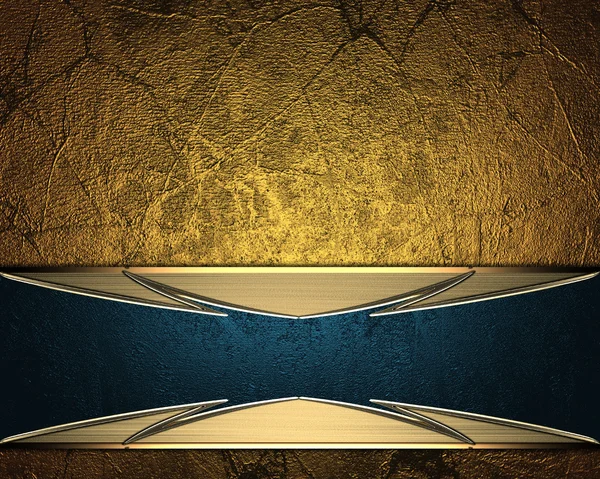 Gold background with a blue stripe with gold trim. Design element ...