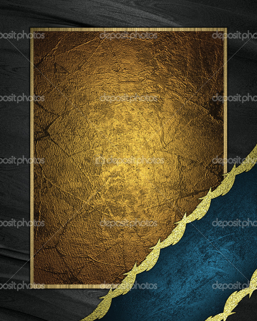 Abstract black background with gold name plate. Design template. Stock ...
