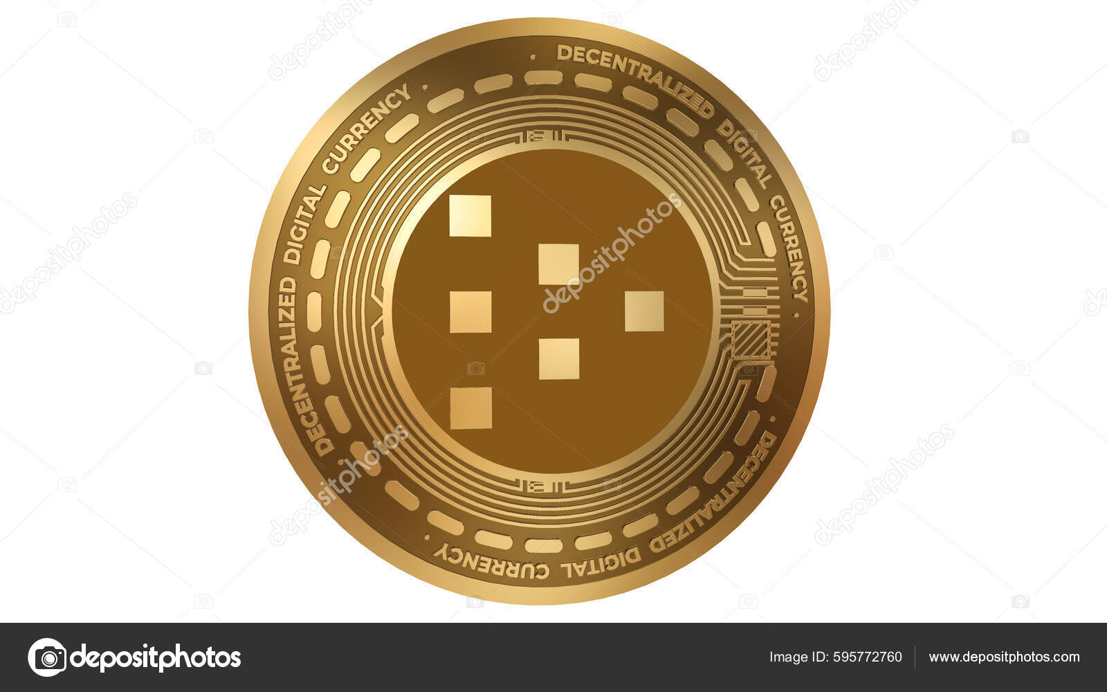 Render Gold Livepeer Lpt Cryptocurrency Sign Isolated White Background ...