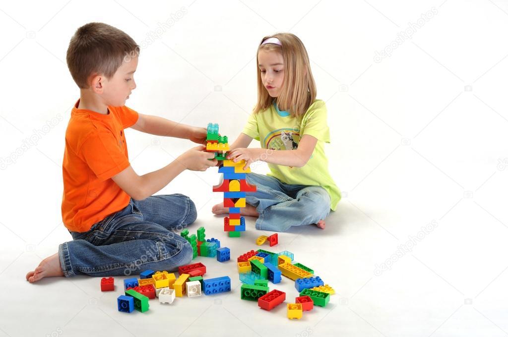 Two children playing — Stock Photo © stelado #21111757