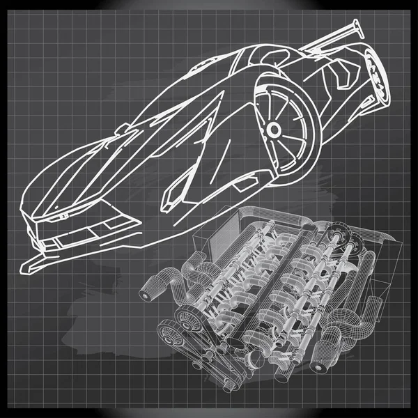 100,000 Car engine blueprint Vector Images | Depositphotos