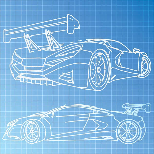 8,493,377 Race car blueprint Vector Images | Depositphotos
