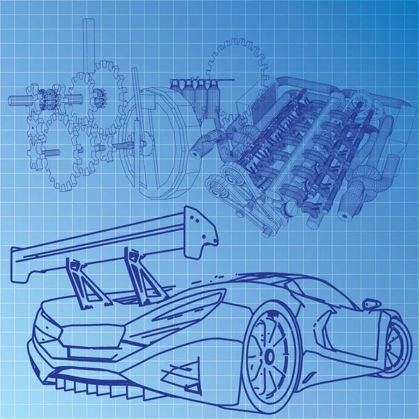 Car Engine Blueprints