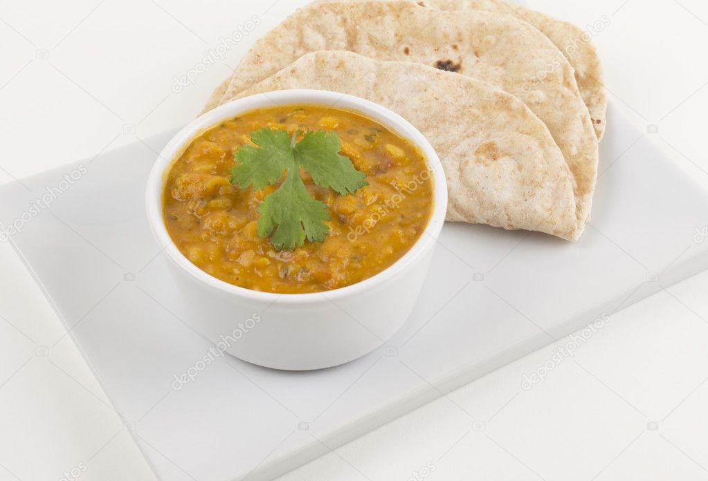 Tarka Daal and Chapati — Stock Photo © paulbrighton #15485995