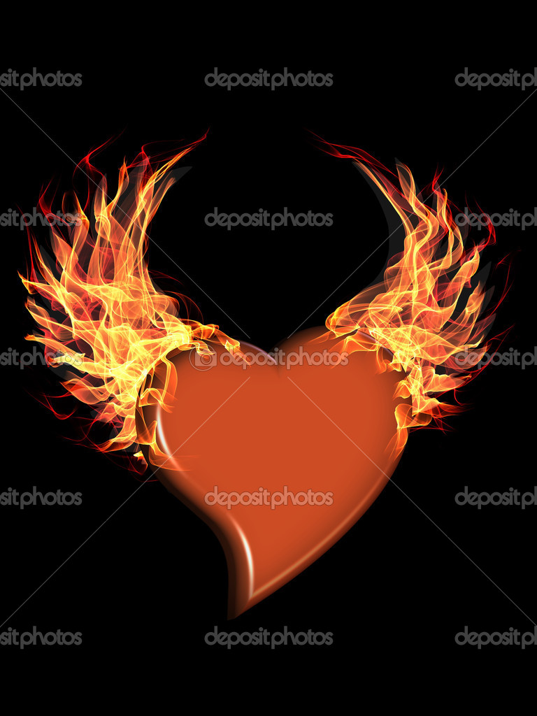Fire heart Stock Photo by ©alanuster 15639897