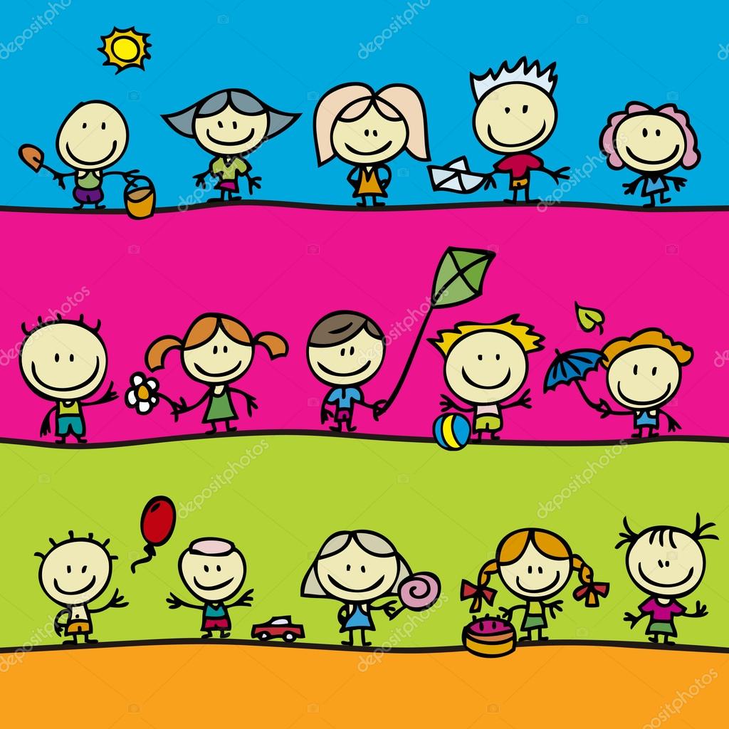 Kids border — Stock Vector © alanuster #15636375