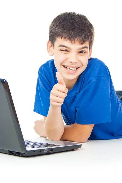 Excited Kid Computer