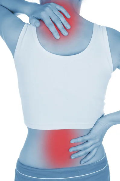 Sore back, shown red, keep handed Stock Photo by ©iliyha12 27091097