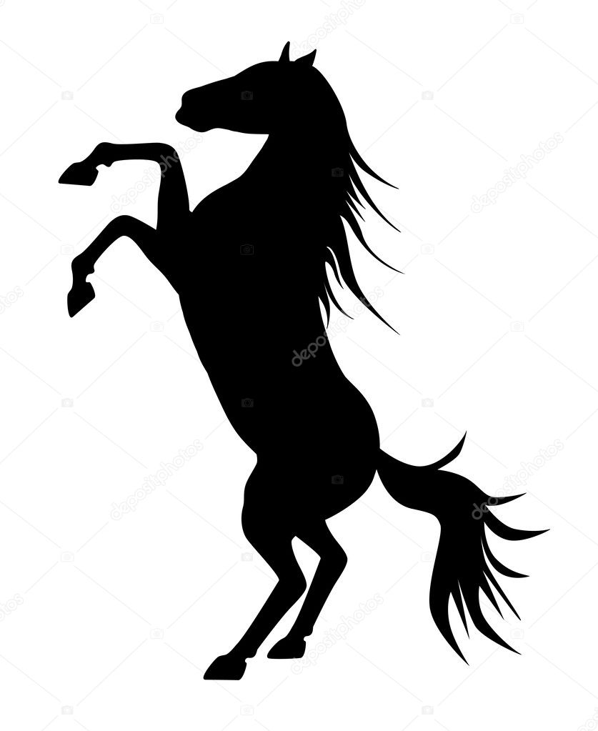 Rearing Mustang Silhouette
