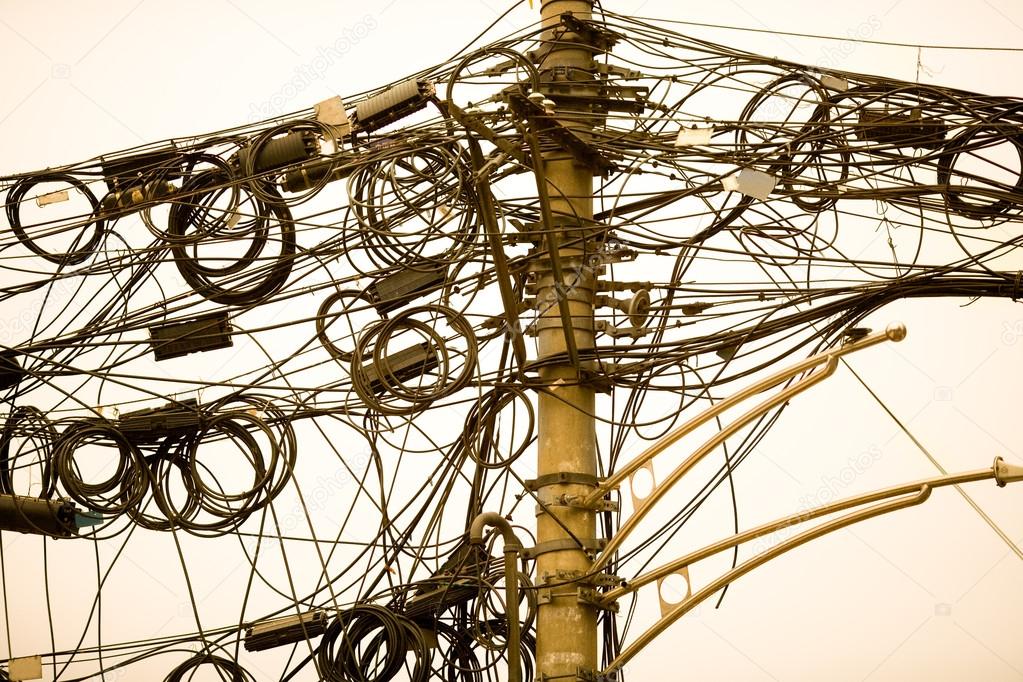 Tangle of cables Stock Photo by ©tifonimages 15412281