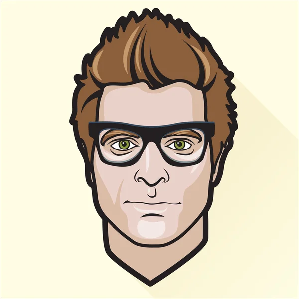 Flat design portrait | Flat design man's portrait — Stock Vector ...