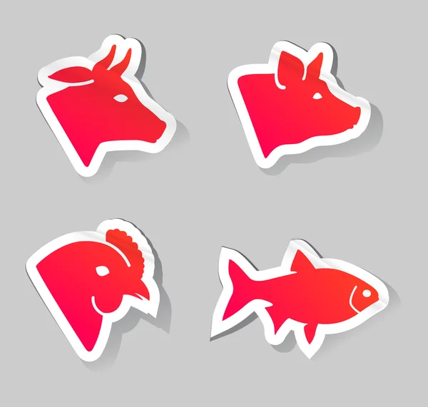 Meat animals icons Stock Vector Image by ©svsunny #36216417