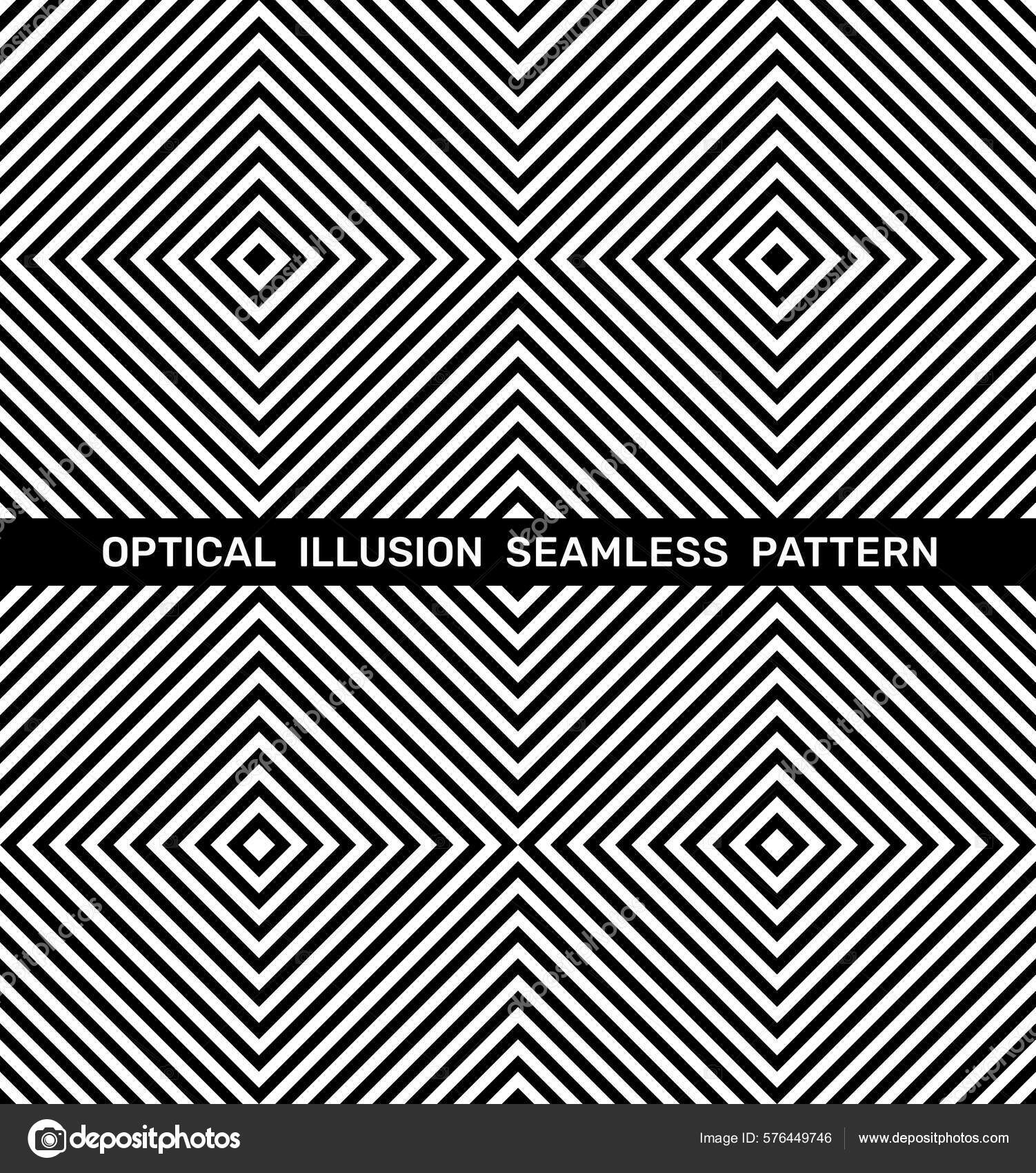 Abstract Optical Illusion Line Geometric Pattern Sample Cover Print ...
