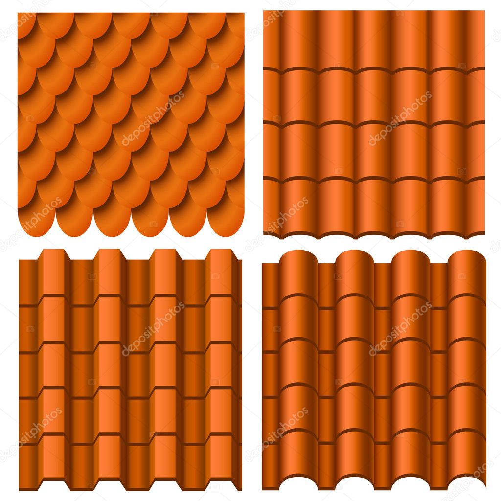 Roof pattern set — Stock Vector © Helioshammer #23354030