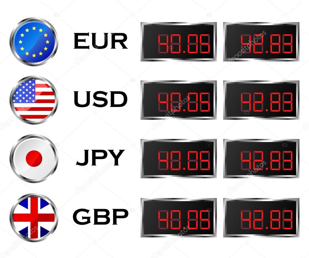 Currency rate board Stock Vector by ©Helioshammer 34465805