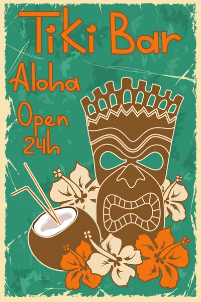 Tiki bar vintage poster — Stock Vector © roxanabalint #24846379