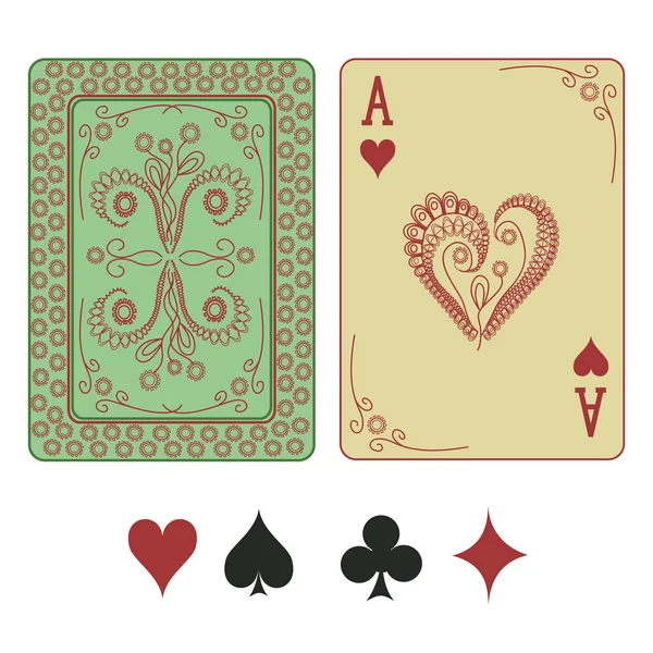 Aces, joker and playing card backs Playing cards — Stock Vector ...