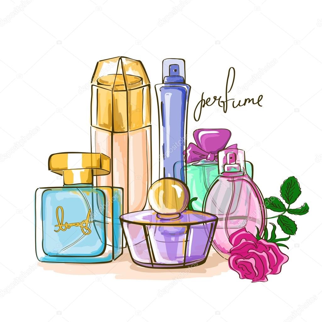 Set of perfume bottles Stock Vector Image by ©Annykos #47578107