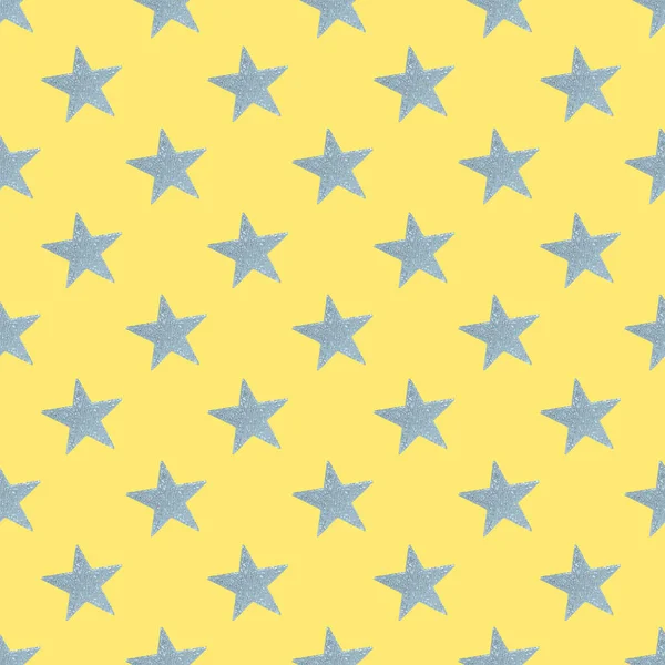 Yellow Star With Blue Background