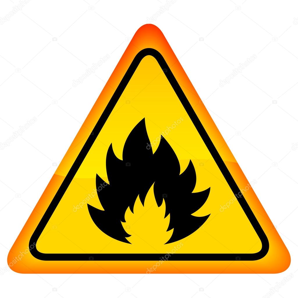 Señal de advertencia de incendio vectorial 2022