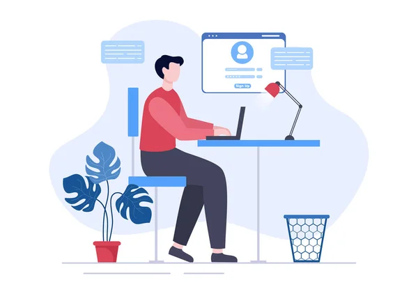 Application signup imágenes de stock de arte vectorial | Depositphotos