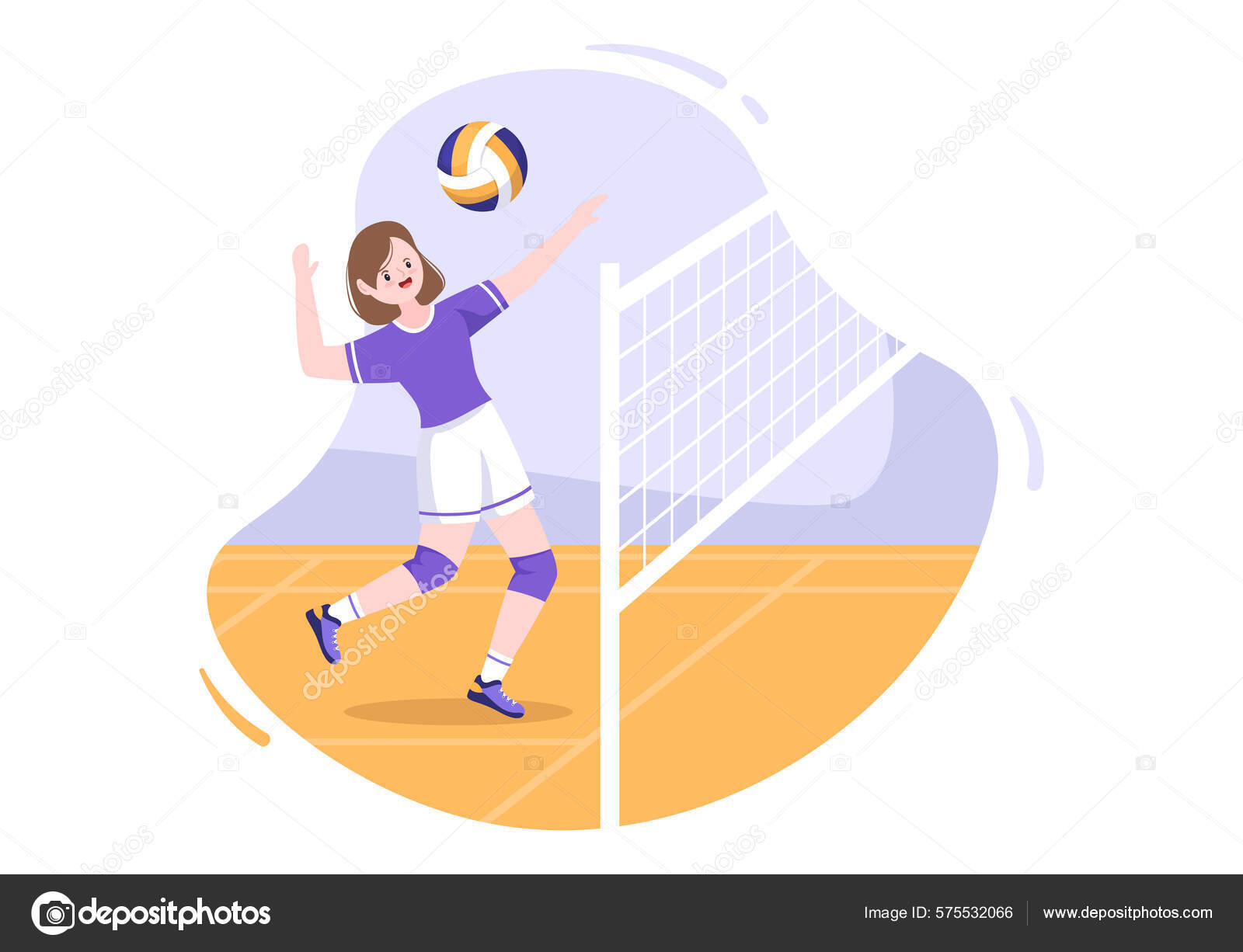 Jugador Voleibol Ataque Para Competencia Deportiva Serie Interior ...