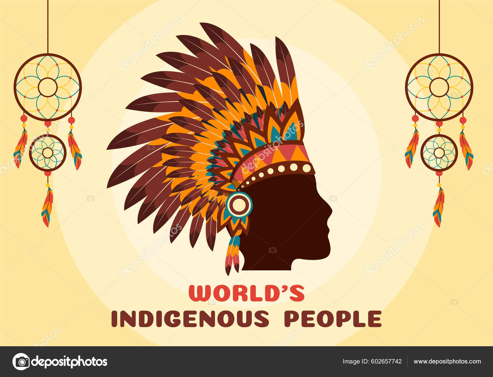 Worlds Indigenous Peoples Day August Hand Drawn Cartoon Flat ... Worlds Indigenous Peoples Day August Hand Drawn Cartoon Flat ...