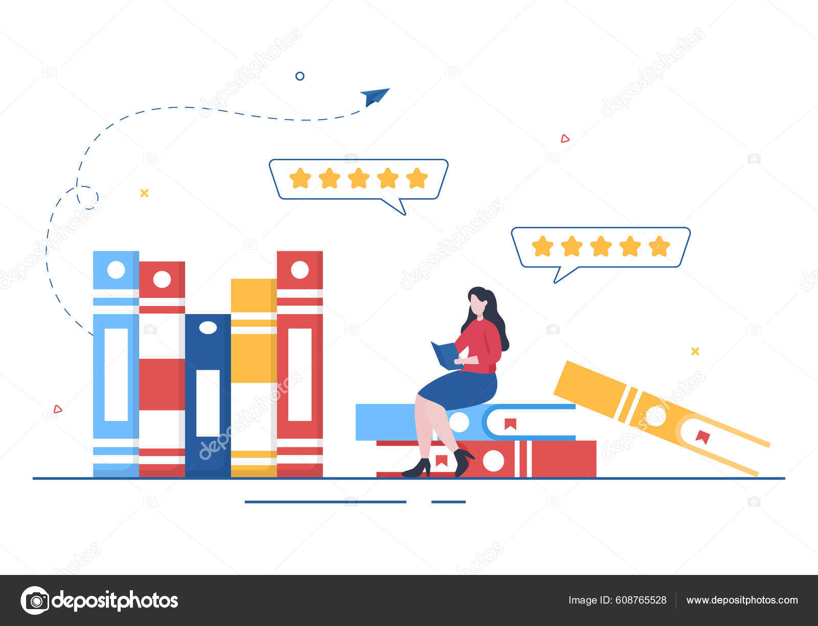 Image vectorielle Modèle Critique Livre Caricature Dessinée Main ...