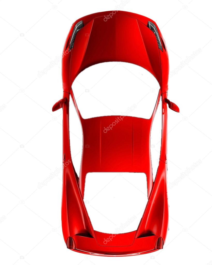 Red car view from above — Stock Photo © Djoniy #45650849