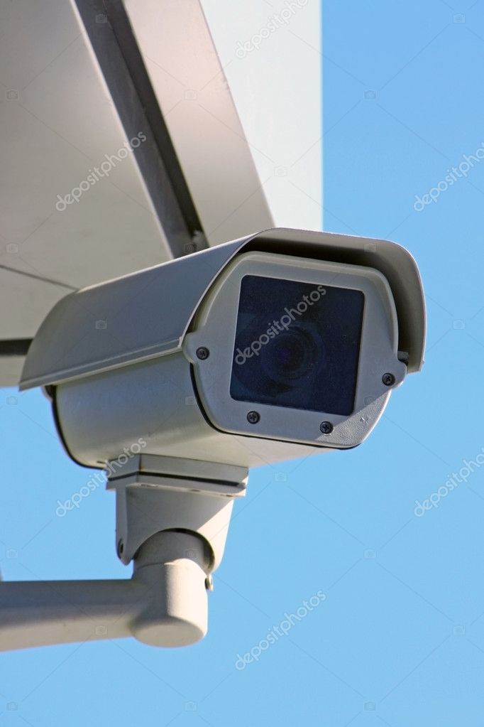 Surveillance camera under sky — Stock Photo © kodda #22240623