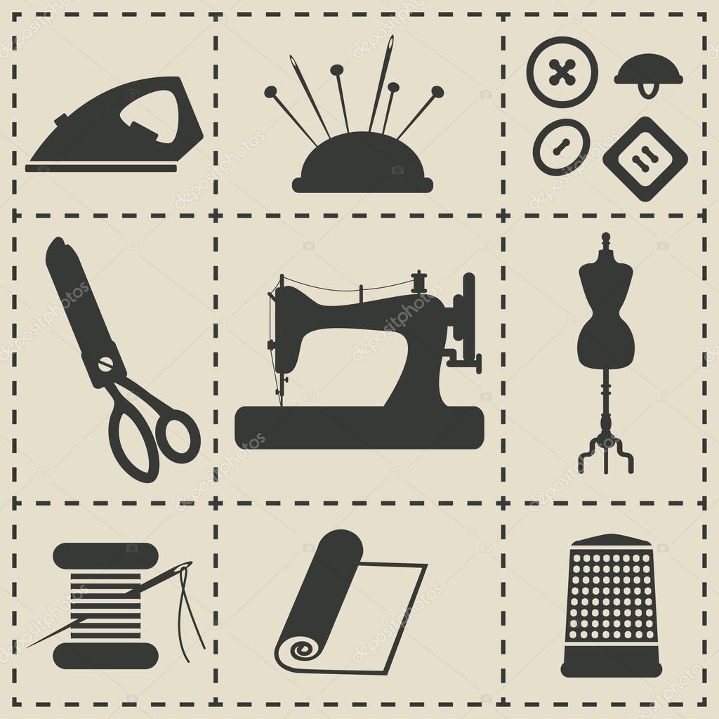 Sewing Icons — Stock Vector © Natbasil 31644207