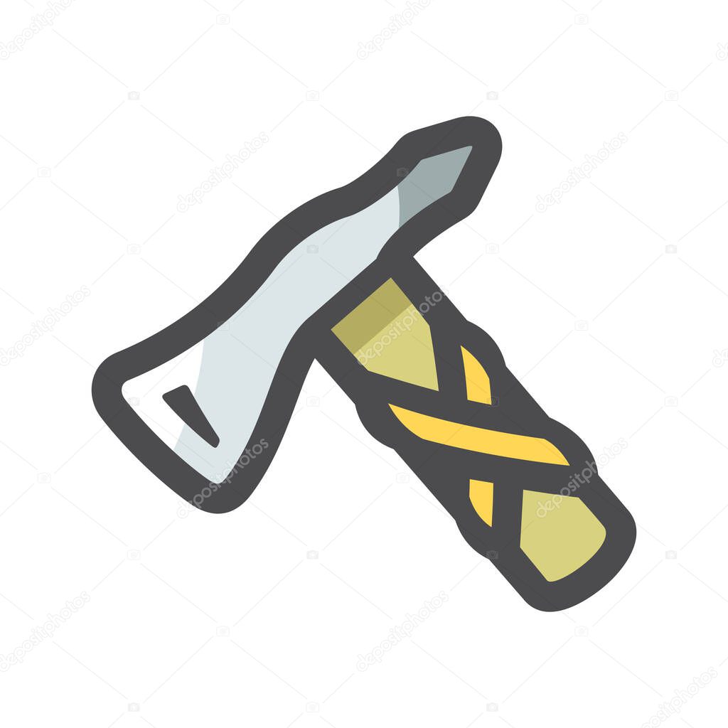Hacha tomahawk indio icono de vector Ilustraci n de dibujos animados 2024