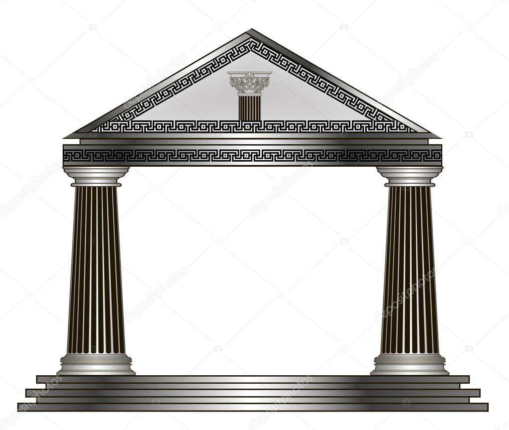 Roman, Greek Temple. eps10 vector illustration Stock Vector Image by ...