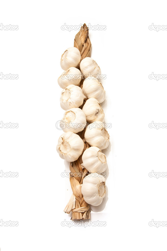 String of garlic bulbs Stock Photo by ©west1 16875685