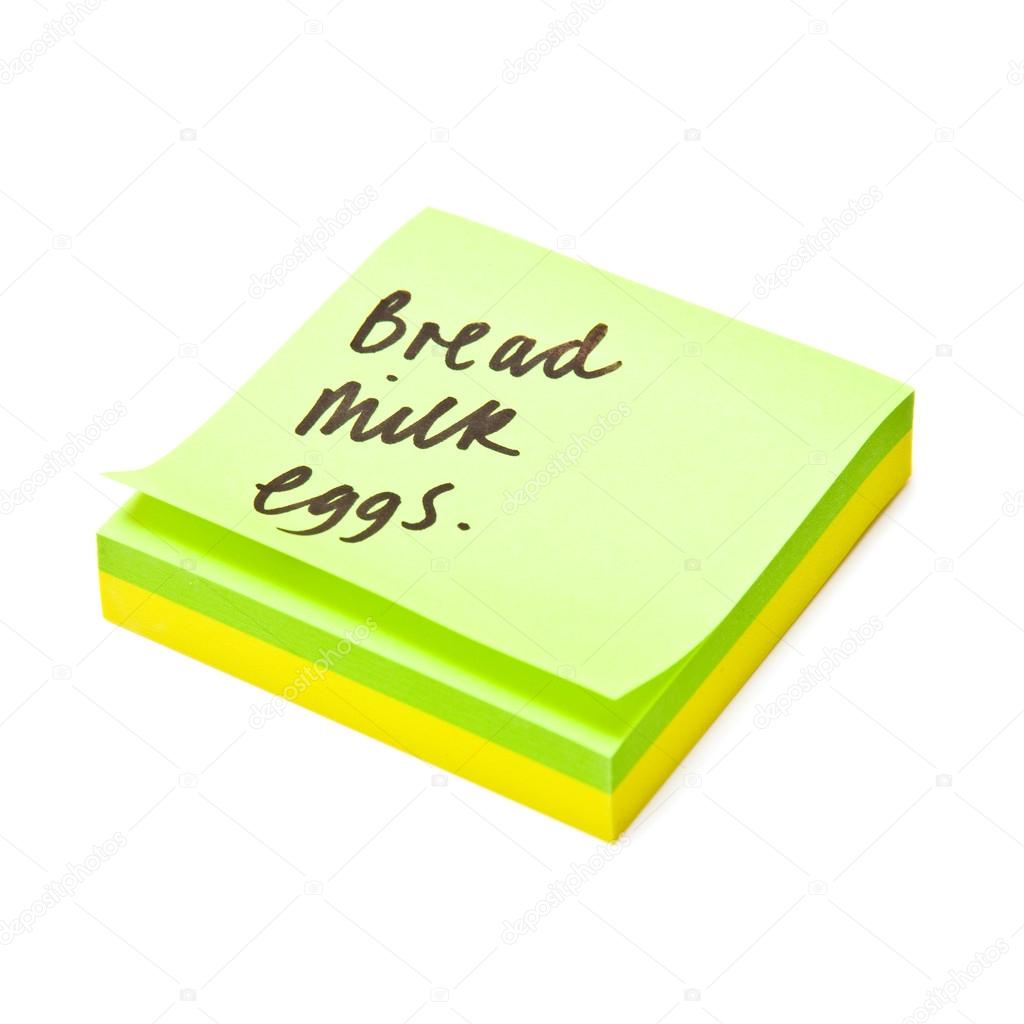 Post-it note isolated on a white studio background. Stock Photo by ...